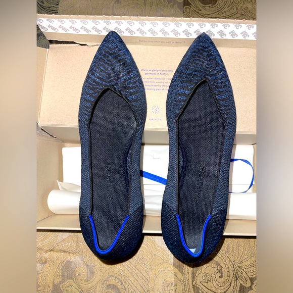 Rothy's | Shoes | Rothys Metallic Blue Point | Poshmark